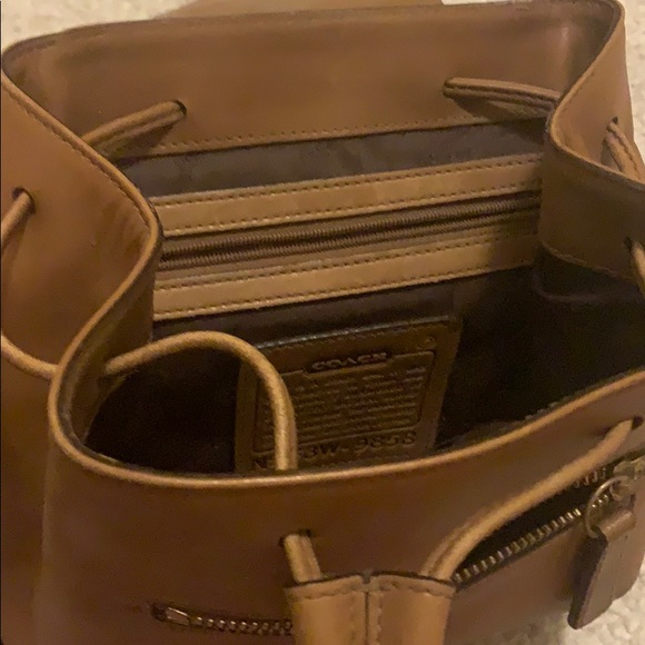 Coach | Bags | Coach Drawstring Leather Backpack | Poshmark